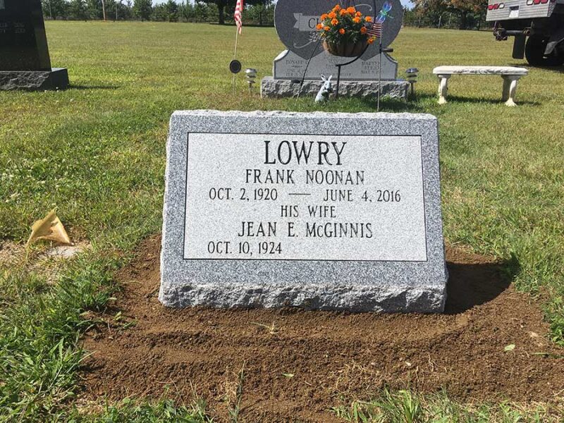 Slant Markers – Cantele Memorials